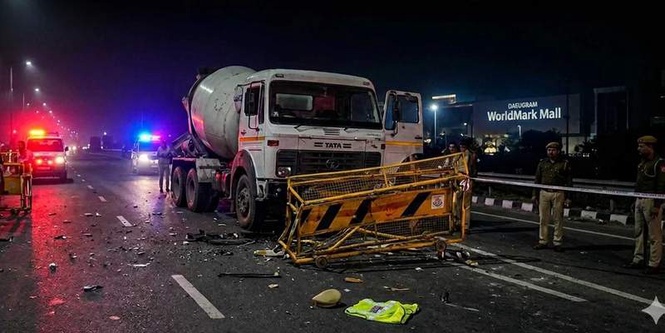 Home Guard crushed to death as truck rams police checkpoint in Gurugram ...