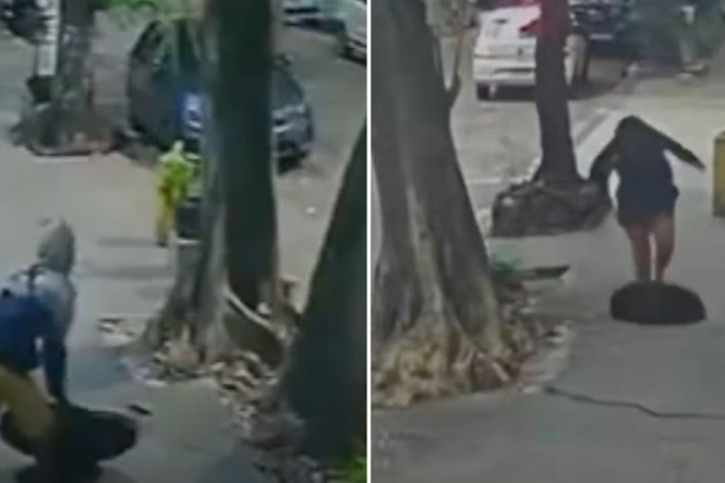 Woman falls down sidewalk manhole after ‘cable thieves’ tamper with ...
