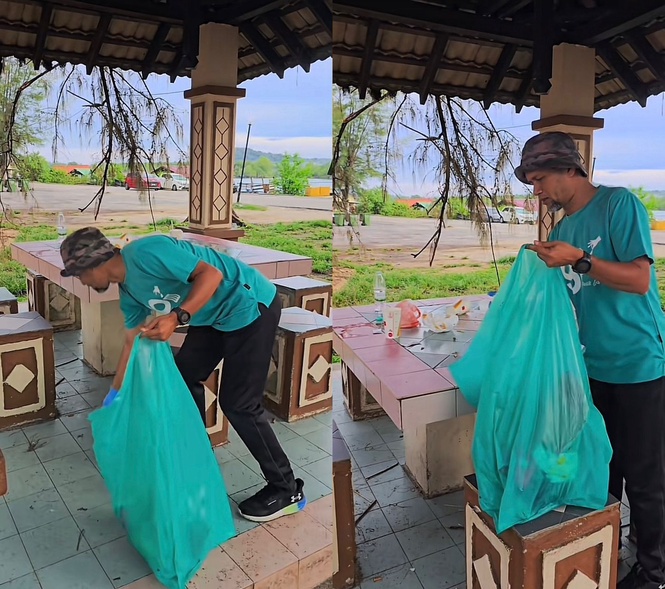 Man praised for cleaning up litter at public rest stop, triggers ...